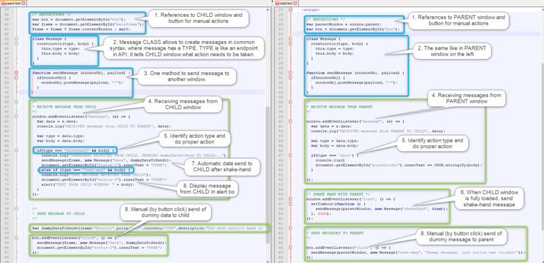 Iframe and parent window postMessage communication – Dev Bay – front-end tips